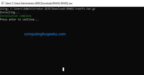 Run Rhel Fedora On Windows Subsystem For Linux Wsl Computingforgeeks