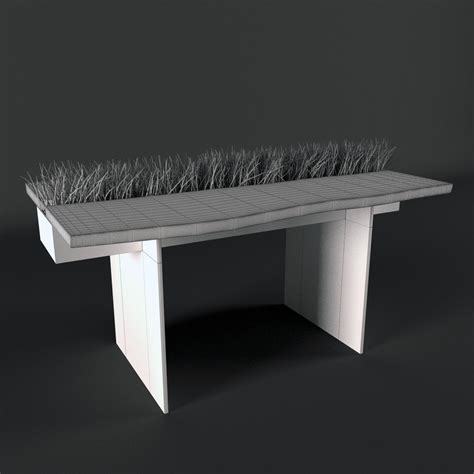 Table With Grass 3d Model Cgtrader