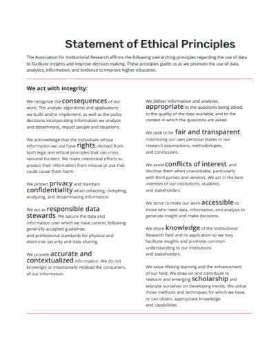 Free 10 Ethical Statement Samples [ Approval Research Considerations ]