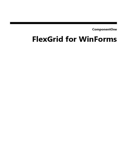 Winforms Flexgrid Pdf
