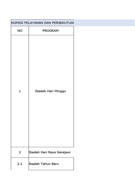 Fix Program Kerja Jemaat Tahun 2024 1 Pdf