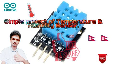 How To Set Up The Dh11 In Humidity Sensor On An Arduino Board Youtube