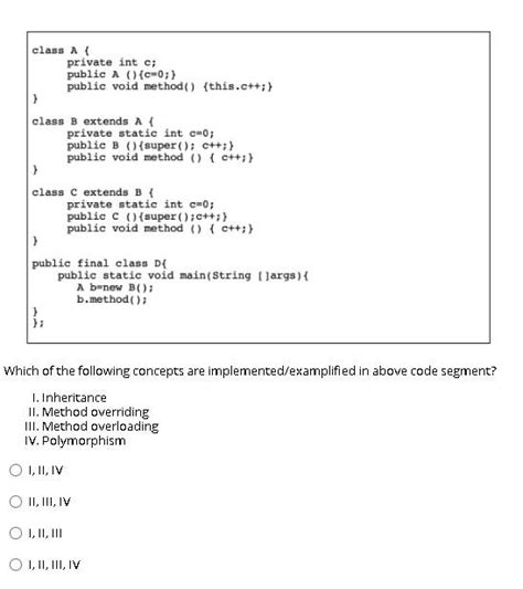 Solved Class A Private Int C Public A C0 Public Void