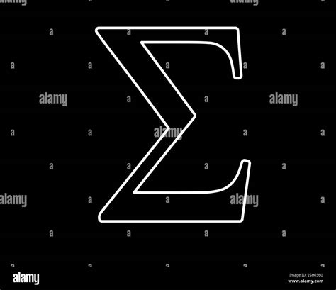 Sigma Symbol White Background Minimalist Design Mathematical Notation Stock Vector Image And Art