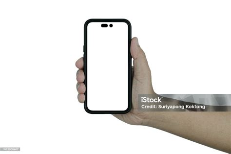 인포 그래픽 글로벌 비즈니스 마케팅 계획에 대한 빈 흰색 화면이있는 아이폰 14와 유사한 스마트 폰 아이폰과 유사한 모형 모델 디지털 투자 경제의 배경 클리핑 경로 금융에