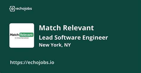 Match Relevant Is Hiring Lead Software Engineer New York Ny Microservices Kubernetes Ansible