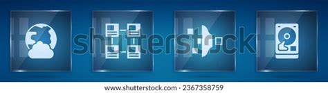 Set Social Network Hierarchy Organogram Chart Stock Vector Royalty Free 2367358759 Shutterstock