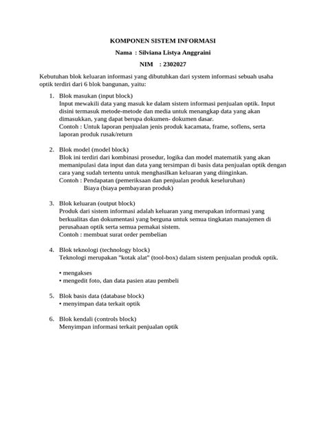 Komponen Sistem Informasi Pdf