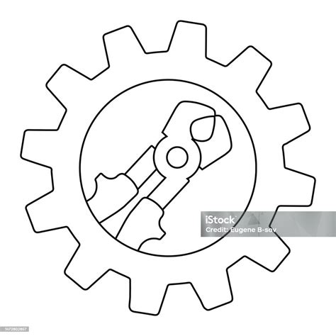 기어의 기술 전기 펜치 아이콘입니다 개요 기술 전기 펜치 웹 디자인에 대 한 벡터 아이콘 기어 기계 부분에 대한 스톡 벡터 아트 및 기타 이미지 기어 기계 부분 가구