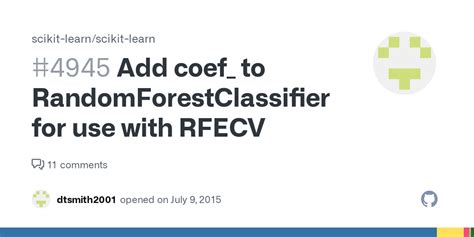 Add Coef To Randomforestclassifier For Use With Rfecv · Issue 4945