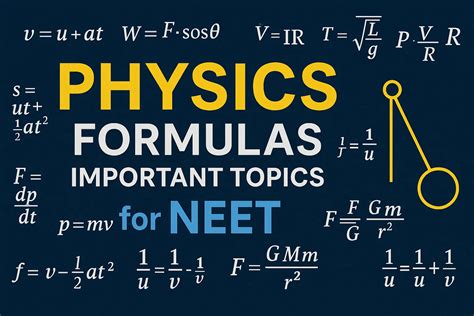 Physics Formula And Important Topics For Neet Class 11 And 12 Pdf