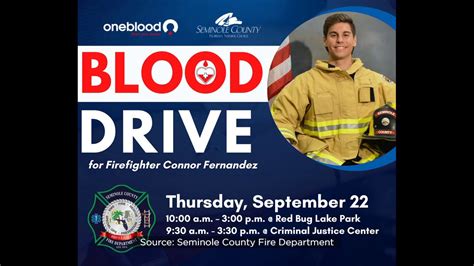 Seminole County Firefighters Hosting Blood Drive For Firefighter