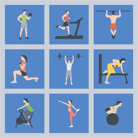 Premium Vector Flat Illustration Vector Grapic People At The Gym