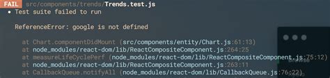 Javascript Jest Test ReferenceError Google Is Not Defined ReactJS