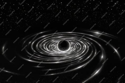 Premium Photo Technical Drawing Of Stars Orbit Around A Black Hole Generative Ai