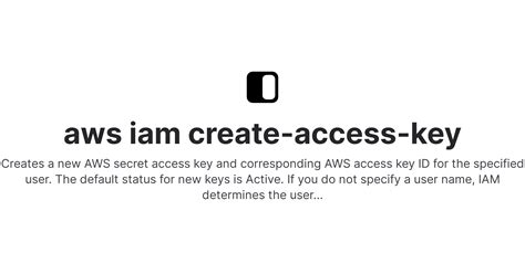 aws iam create access key fig