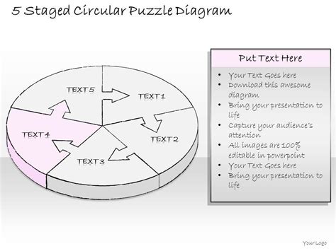 Business Ppt Diagram Staged Circular Puzzle Diagram Powerpoint Template PowerPoint