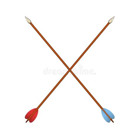 Two Crossed Bow Arrows Stock Vector Illustration Of Hobby 35267498