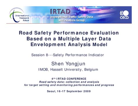 Pdf Road Safety Performance Evaluation Based On A Multiple Layer Data Envelopment Analysis Model