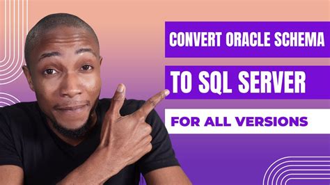 How To Convert Oracle Schema To Sql Server Youtube