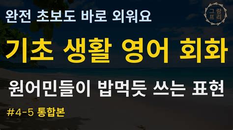 완전 초보도 바로 외워요 원어민들이 밥먹듯 쓰는 표현 짧은일상영어 자주쓰는 유용한 핵심치트키문장 쉬운패턴학습 레벨 업 잠 잘때 매일 흘려듣기 말하기연습 쉐도잉 구간반복