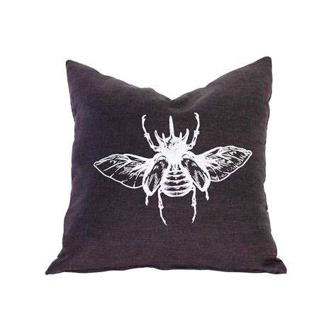 Anatomy Rhino Beetle Scatter Cushion 600 X 600mm Wire World