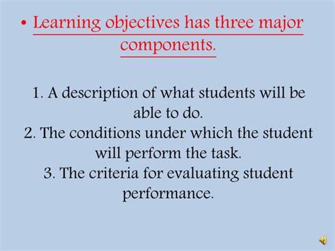 Writing Learning Objectives PPT
