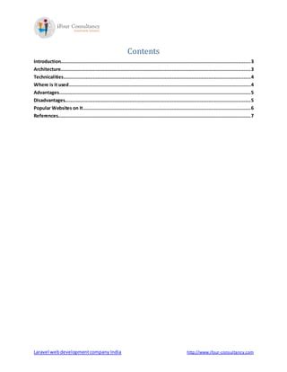 Laravel Framework An Overview And Usability For Web Development Docx