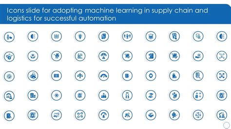 Icons Slide For Adopting Machine Learning In Supply Chain And Logistics
