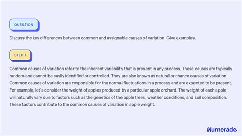 Solveddiscuss The Key Differences Between Common And Assignable Causes