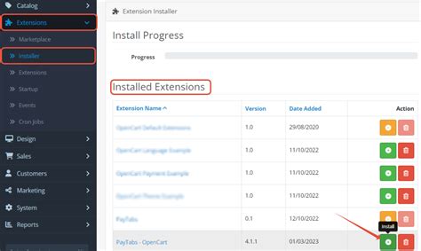1 4 1 Opencart Plugin Setup And Activate The Integration Method Paytabs Support Portal