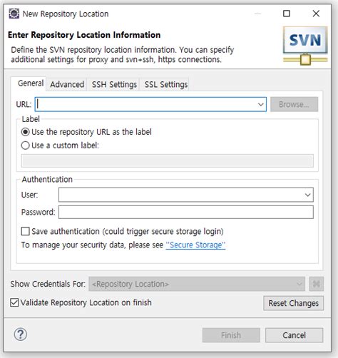 Svn Svn Repositories 연동