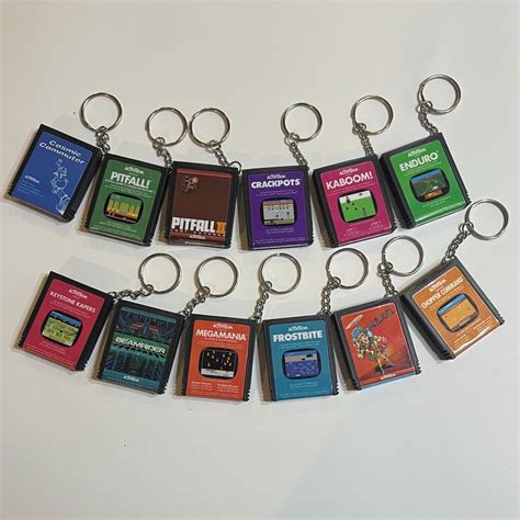 Atari 2600 Cartridge Keychain Activision Style Etsy