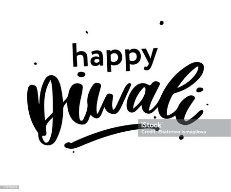 해피 디왈리 필기 브러쉬 블랙 텍스트 골드 핀 스트라이프 아름다운 글자 초대장 인사말 인쇄물 포스터 타이포그래피 비문 서예 디자인 벡터 Eps 10 0명에 대한 스톡 벡터