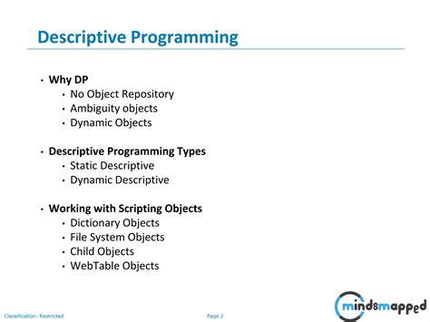 Session 06 Descriptive Programming Slides Ppsx