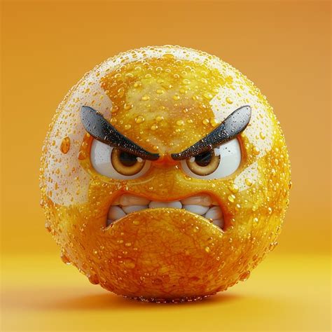 Premium Photo A Orange With A Angry Face And Angry Angry Face