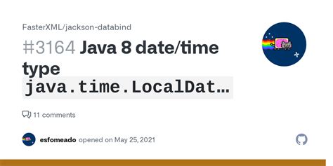 Java 8 Datetime Type `javatimelocaldatetime` Not Supported By Default · Issue 3164