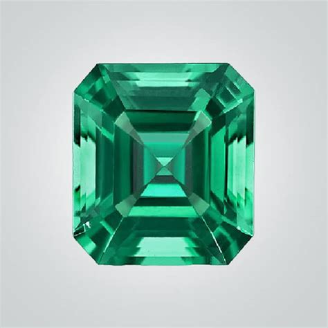 Lab Created Hydrothermal Emerald Asscher Cubic Zirconia Cz