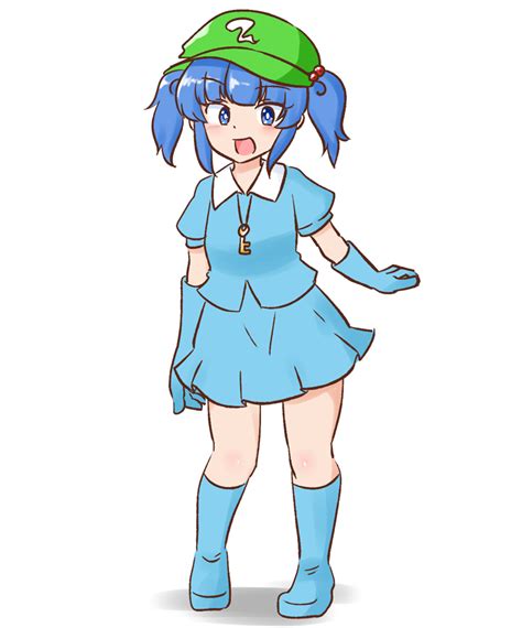 Safebooru 1girl D Bangs Blue Eyes Blue Footwear Blue Gloves Blue