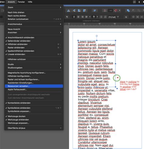 Cannot Link One Text Frame To Another One Pre V Archive Of Desktop Questions MacOS And