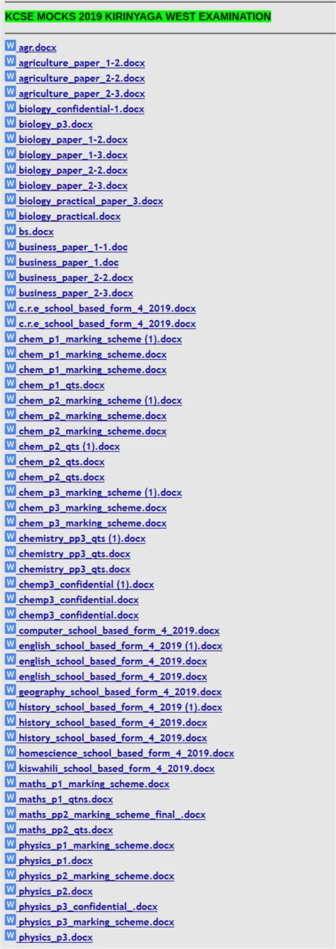 KCSE REVISION PAPERS PDF KCSE REVISION