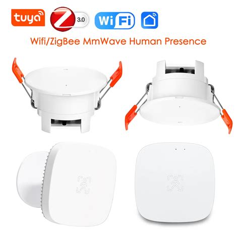 Tuya Wifi Zigbee Human Presence Mmwave Pir Motion Sensor With Alarm Luminance Distance Detection