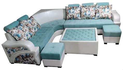 Wooden Rexin 7 Seater L Shape Sofa Set With Lounger At ₹ 24000 Set In Bhopal