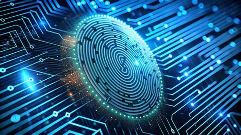 Digital Fingerprint Scanner Scan Biometric Identity And Access Password Thru Fingerprint Concept