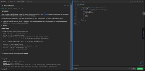 leetcode problem 27 remove element abhishek kumar posted on the