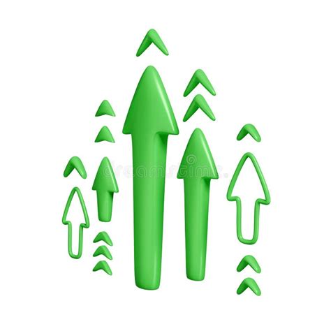 3d Green Arrows Set Stock Illustration Illustration Of Navigation
