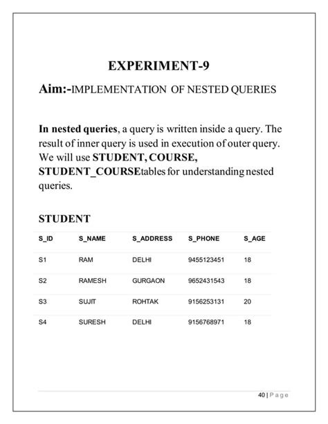 Database Management System Lab File Docx Databases Computer