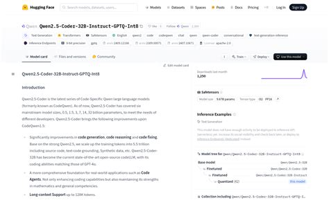 qwen2 5 coder 32b instruct gptq int8使用入口地址 ai模型最新工具和软件app下载