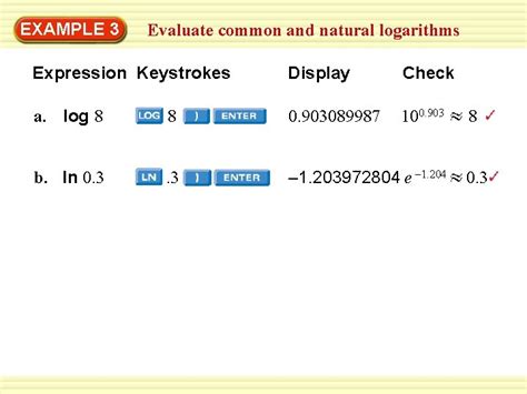 EXAMPLE 2 Evaluate Logarithms Evaluate The Logarithm A