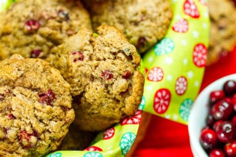 Овсяные маффины с клюквой Идеи для блюд Маффин Еда